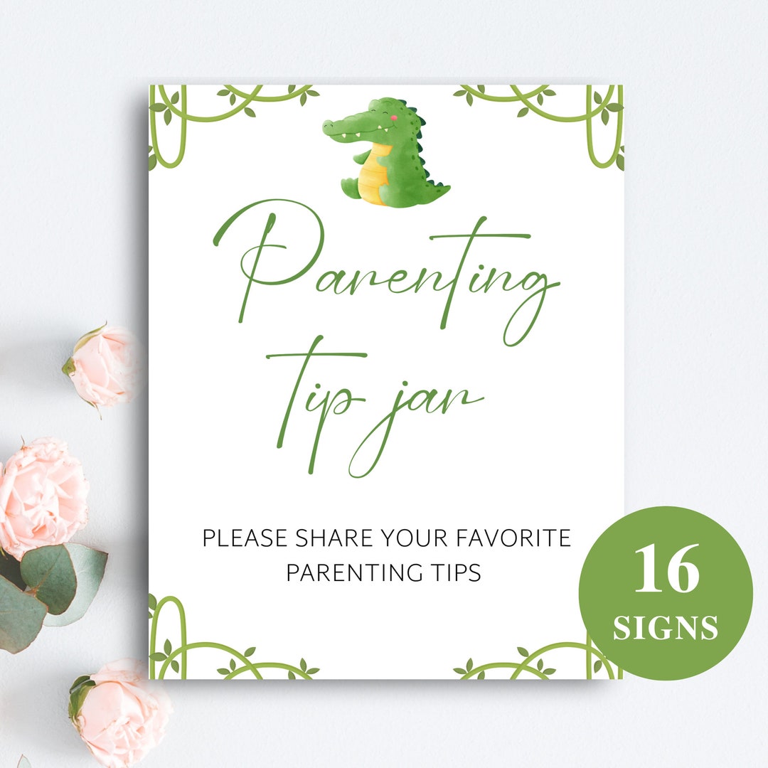16 Printable Alligator Baby Shower Table Signs: Crocodile Theme, 8x10 ...