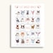 50 Printable Cat Breed Picture Bingo Cards, Cat Birthday Party Games ...