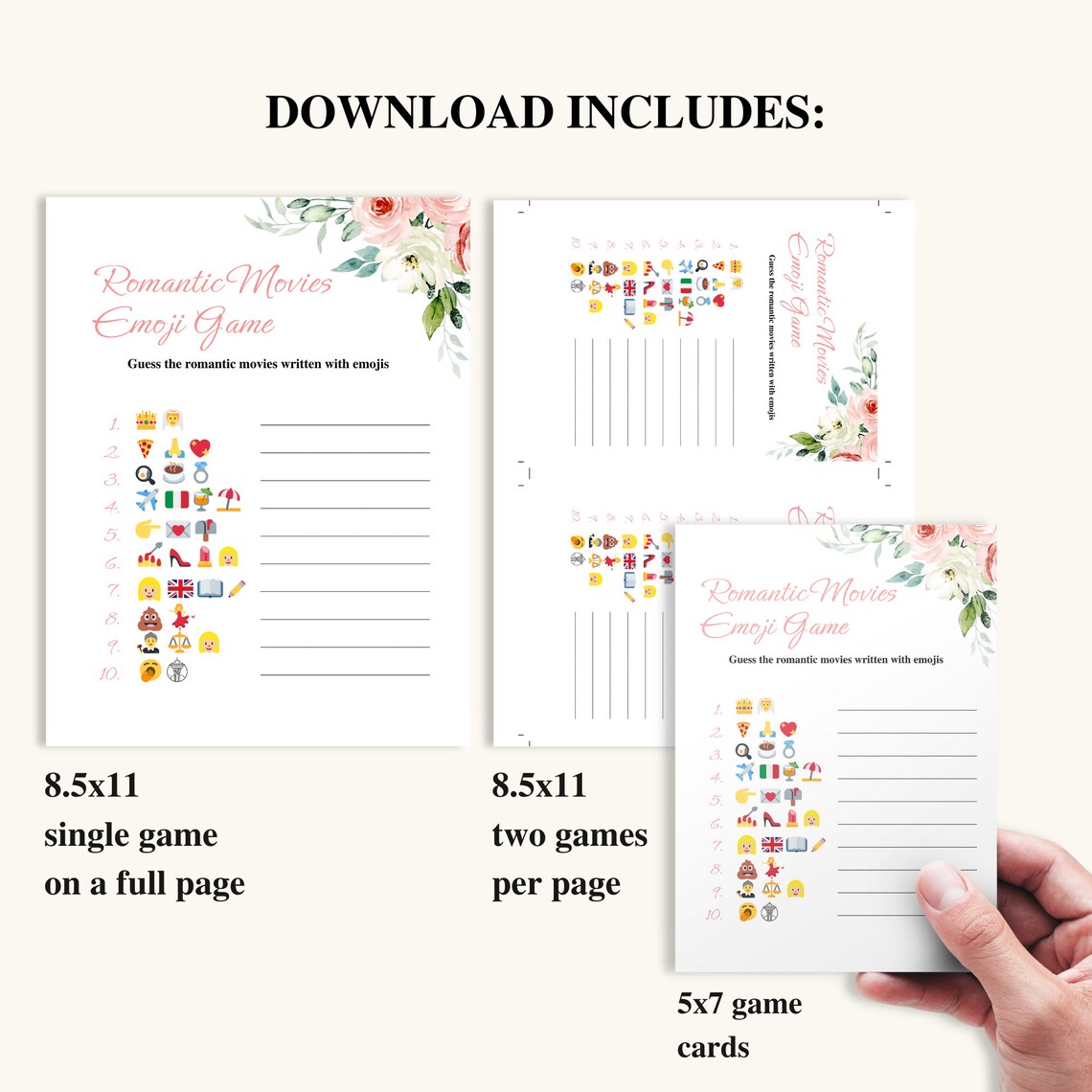 8 Printable Brunch Games for Adults Floral Brunch Party - Etsy