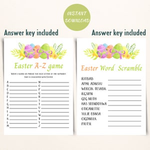 Printable Easter Games 8 Game Bundle For Easter Office Party | Etsy