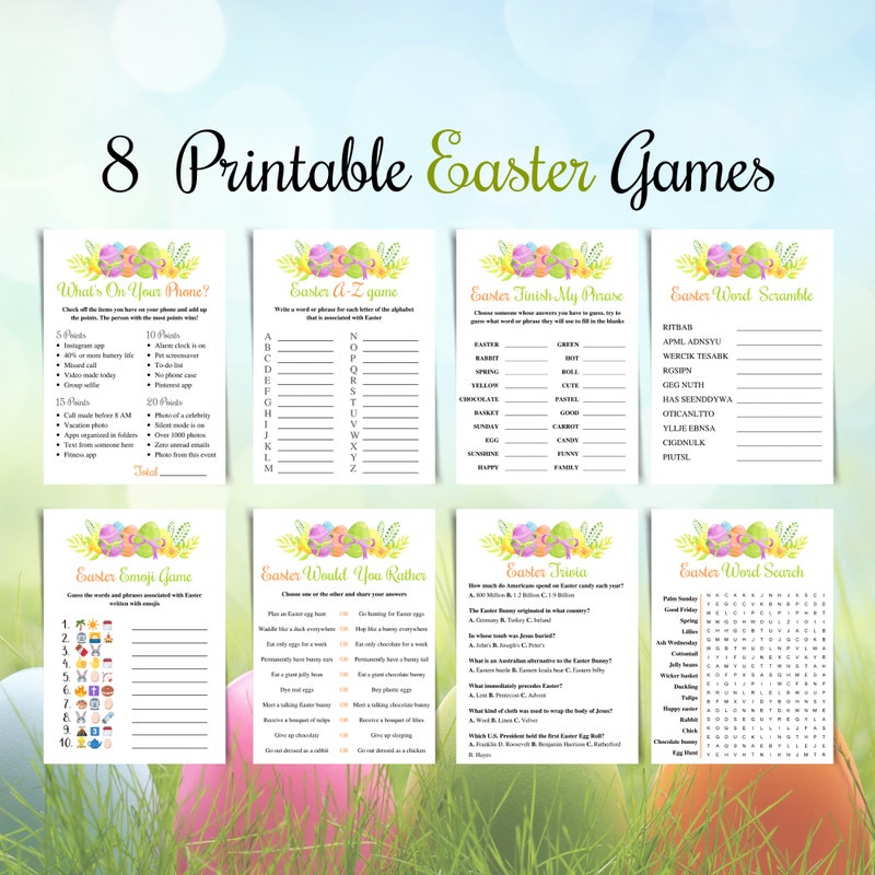 Easter Games for Adults - Etsy