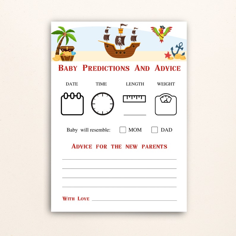 16 Printable Pirate Baby Shower Games Nautical Baby Shower Games Ahoy ...