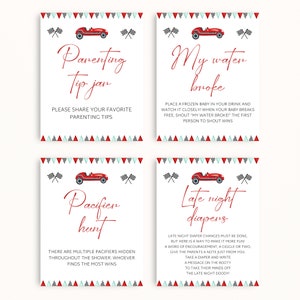 16 Printable Racing Baby Shower Table Signs | 8x10 Race Car Baby Shower ...