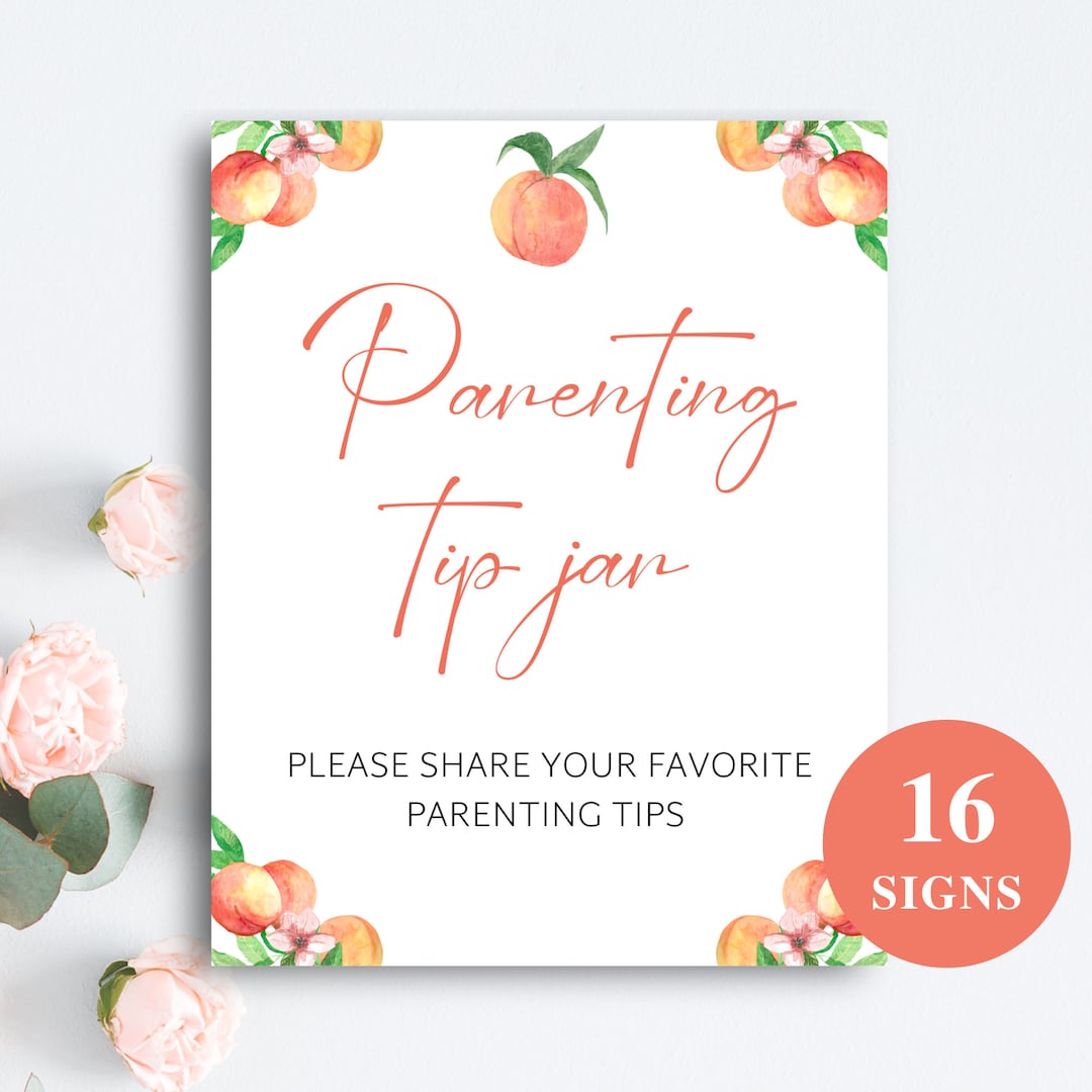 16 Printable Peach Baby Shower Table Signs | 8x10 Baby Shower Sign ...