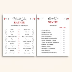 10 Printable Medical: Nurse Games, Doctor Games (US Letter Size & A4 ...