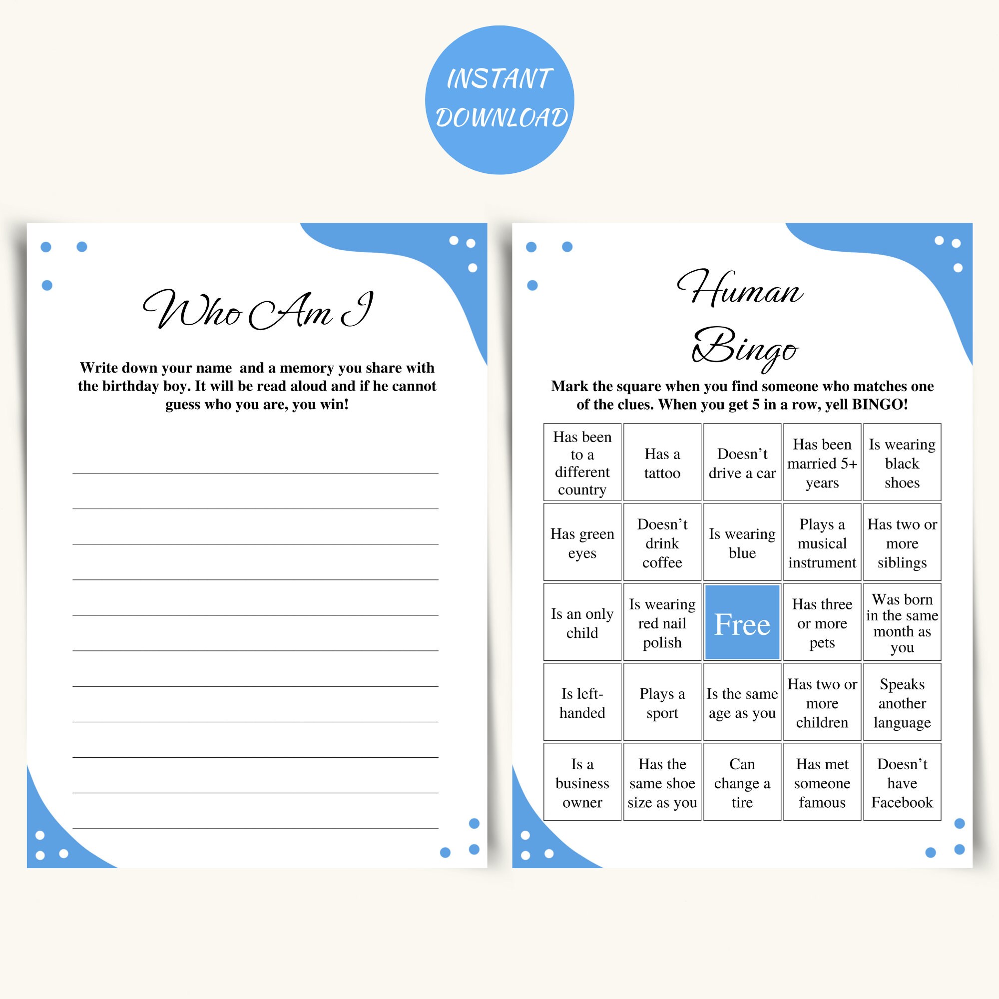 10 Printable Men's Birthday Party Games Birthday Games for Him Birthday ...