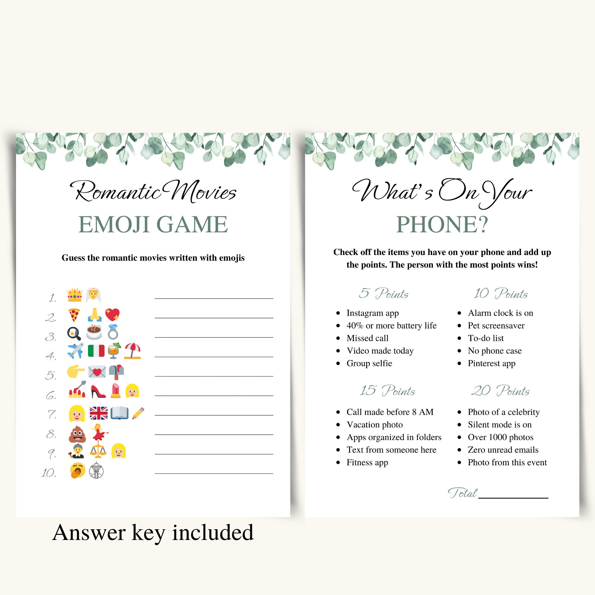 10 Printable Engagement Party Games Engagement Party Game Bundle Fun ...