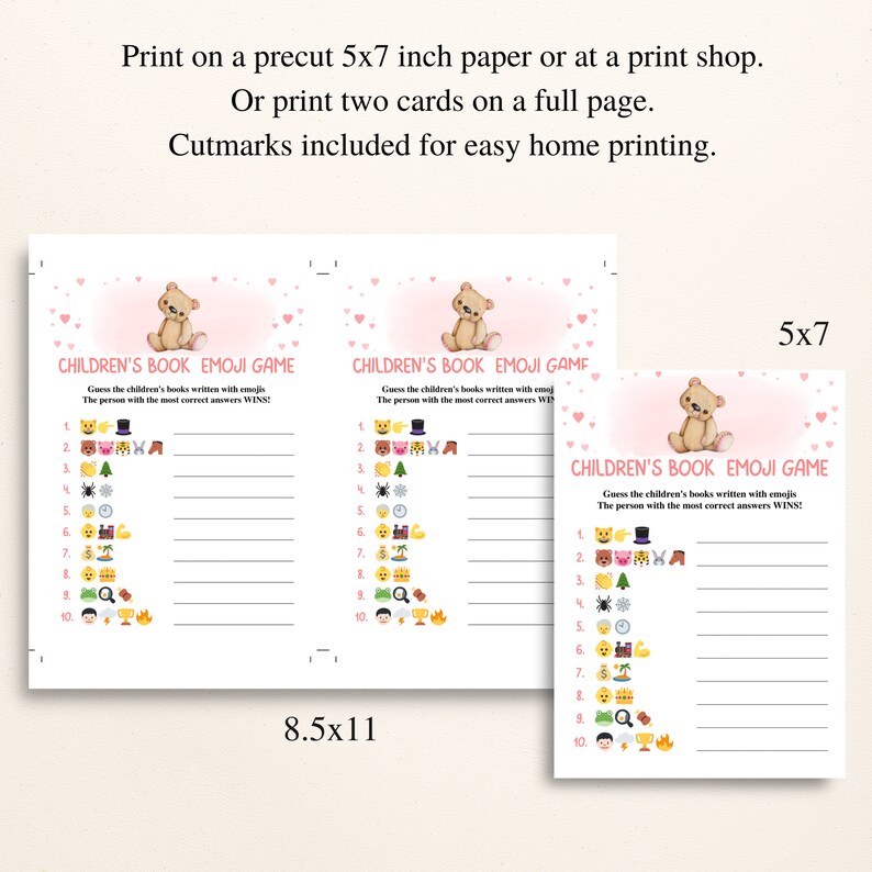 16 Printable Teddy Bear Baby Shower Games, Pink Teddy Bear Baby Shower ...