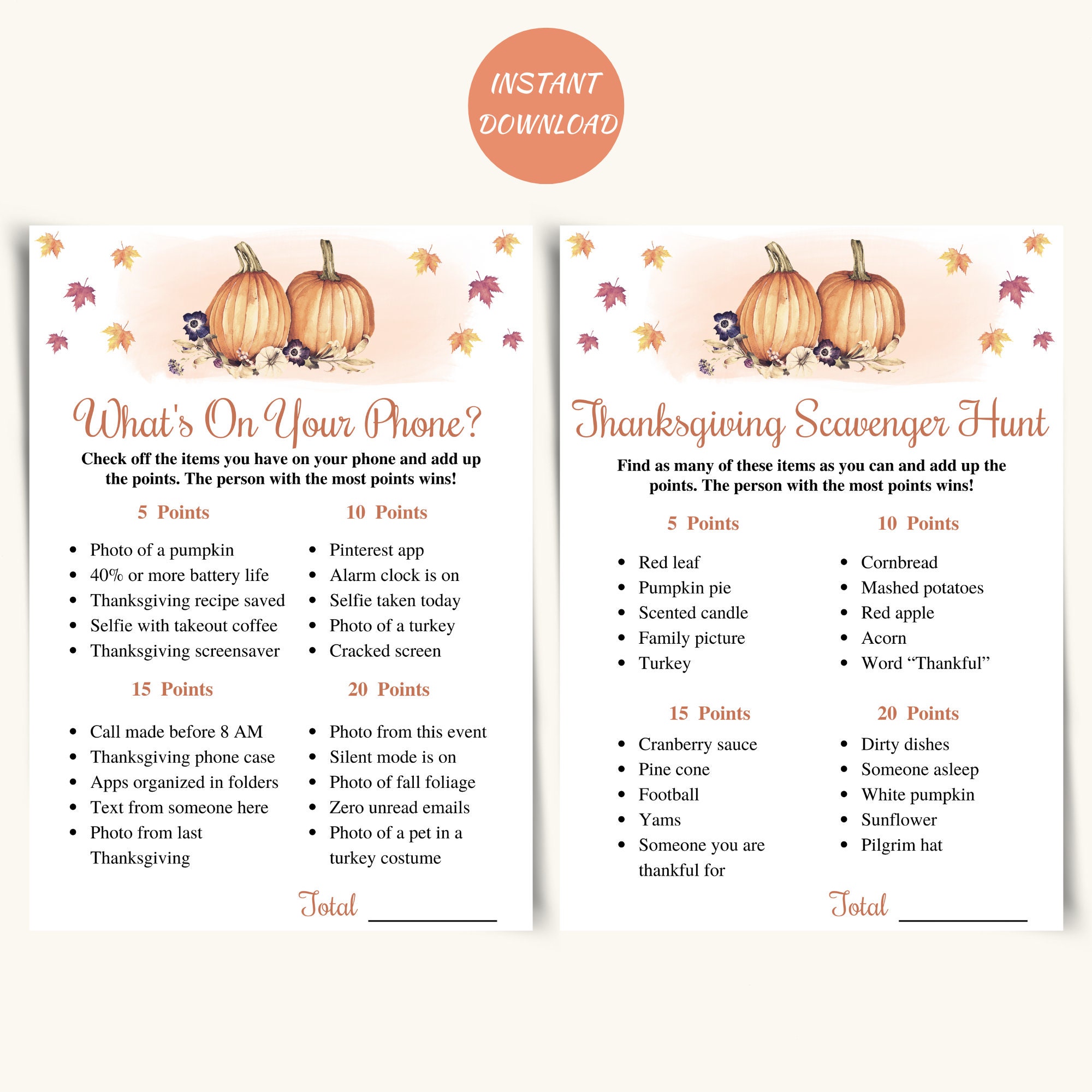 Printable Thanksgiving Games: Friendsgiving Games DOWNLOAD - Etsy