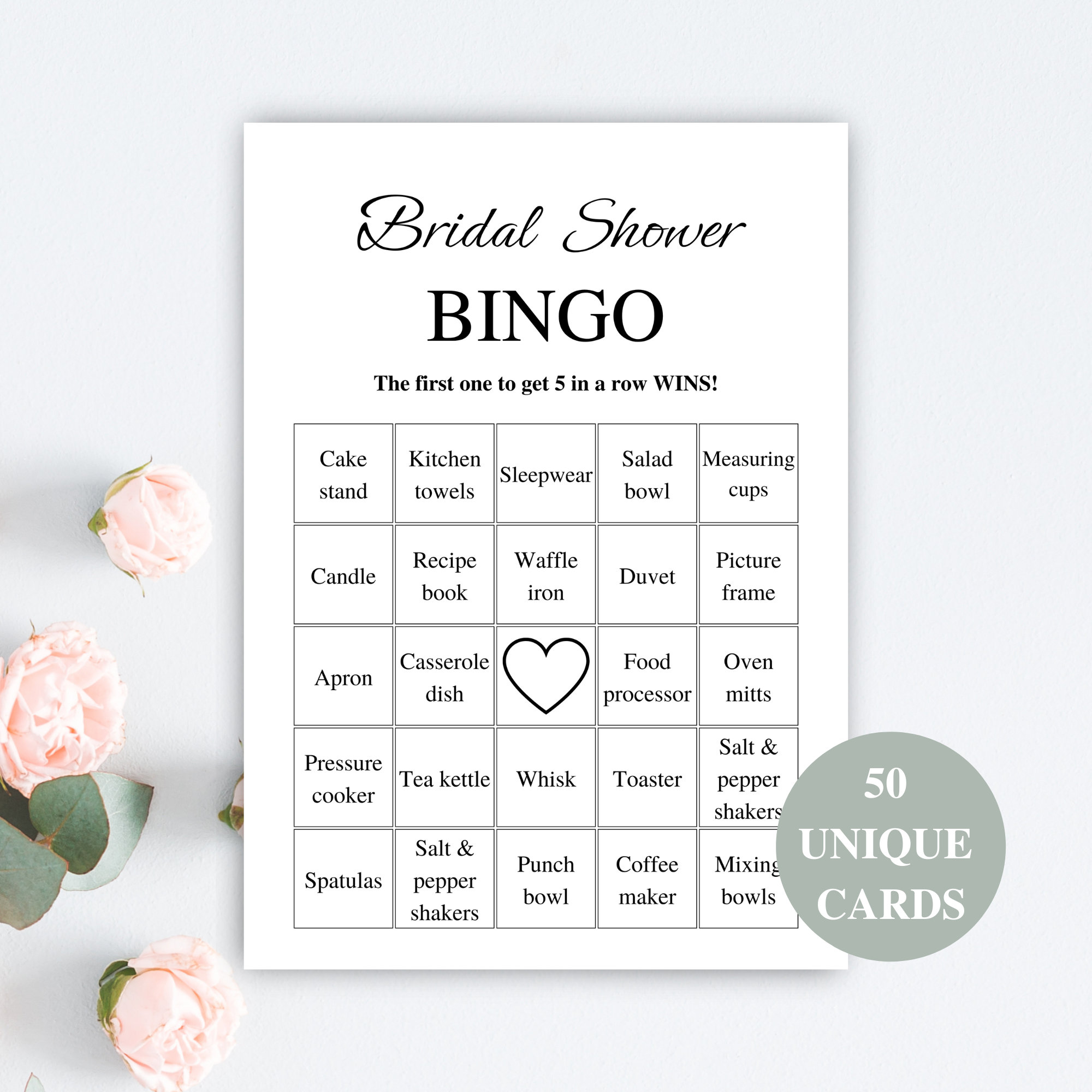 Bridal bingo store