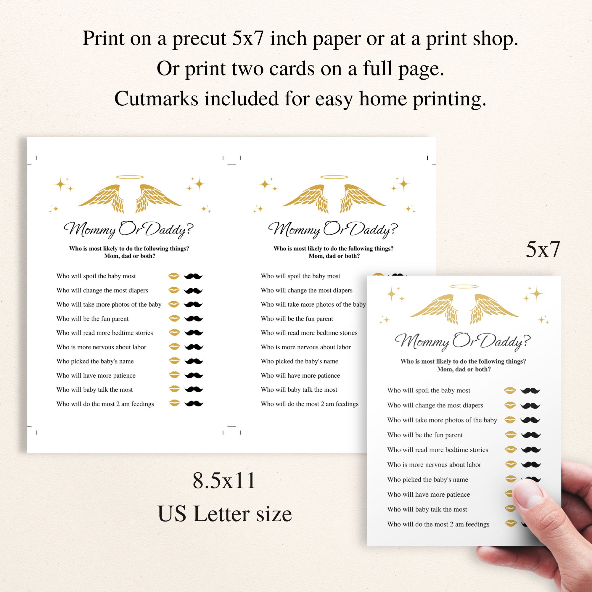 16 Printable Angel Baby Shower Games Heaven Sent Baby Shower Game ...