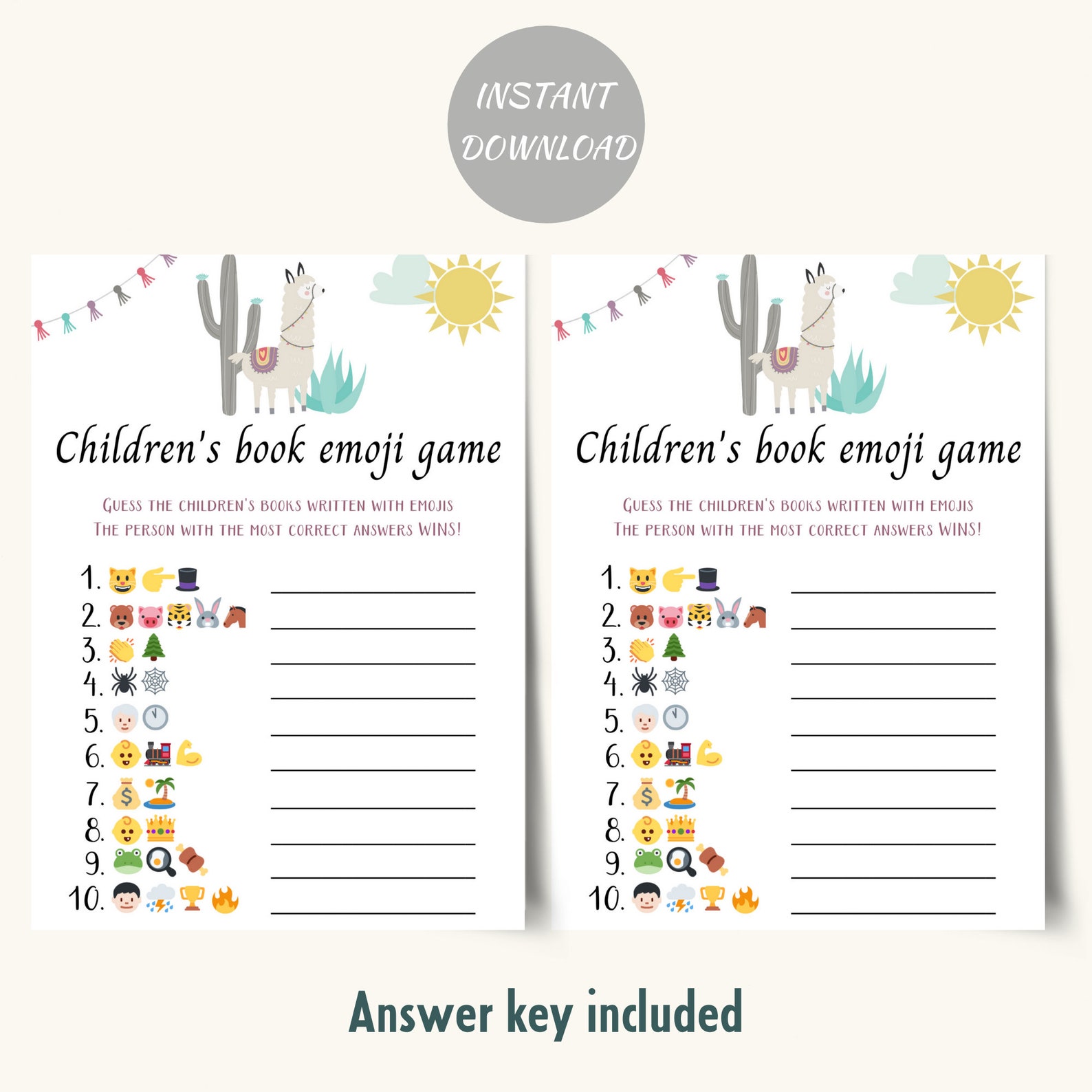 Printable Llama Baby Shower Emoji Game Mexican Baby Shower Etsy printable-llama-baby-shower-emoji-game-mexican-baby-shower-etsy