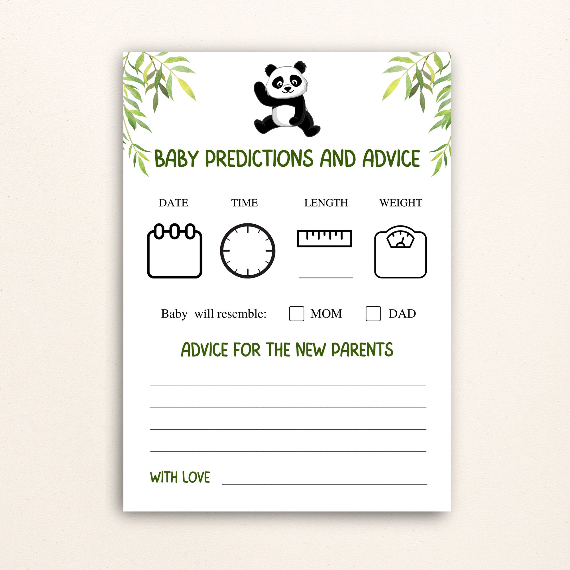 16 Printable Panda Baby Shower Games, Jungle Baby Shower Games, Safari ...