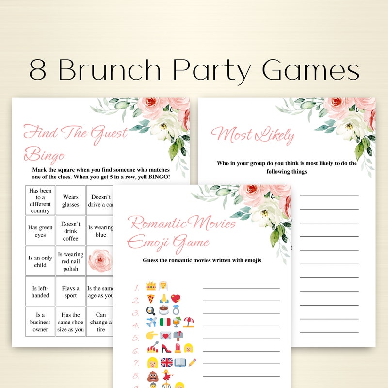 Brunch Games for Adults - Etsy
