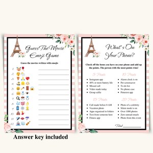 10 Printable Paris Themed Party Games: Parisian Birthday Games ...