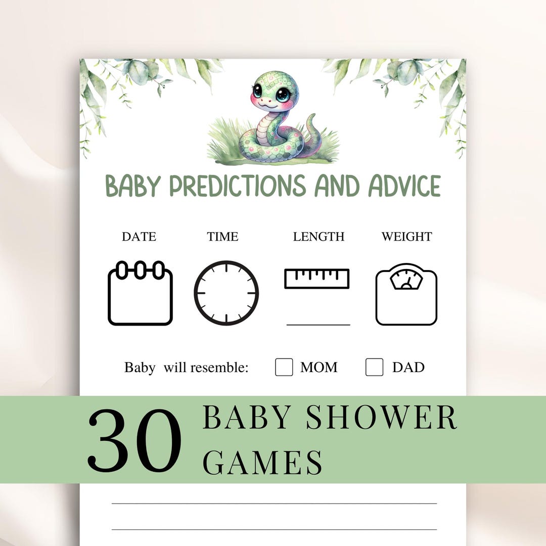 30 Printable Year of the Snake Baby Shower Games, Baby Hatching Soon ...