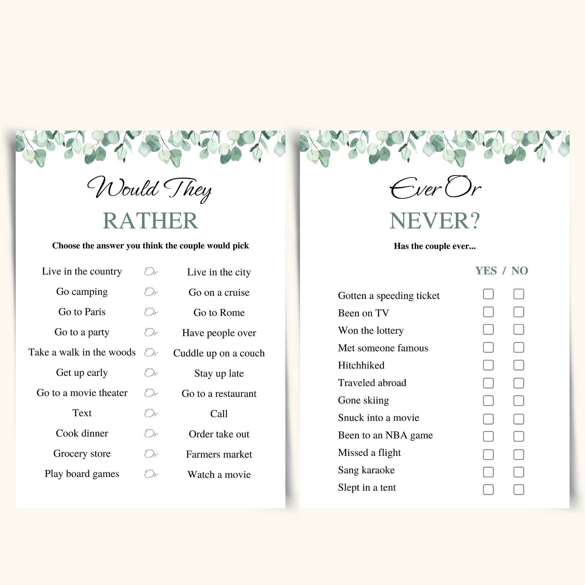 10 Printable Engagement Party Games Engagement Party Game Bundle Fun ...