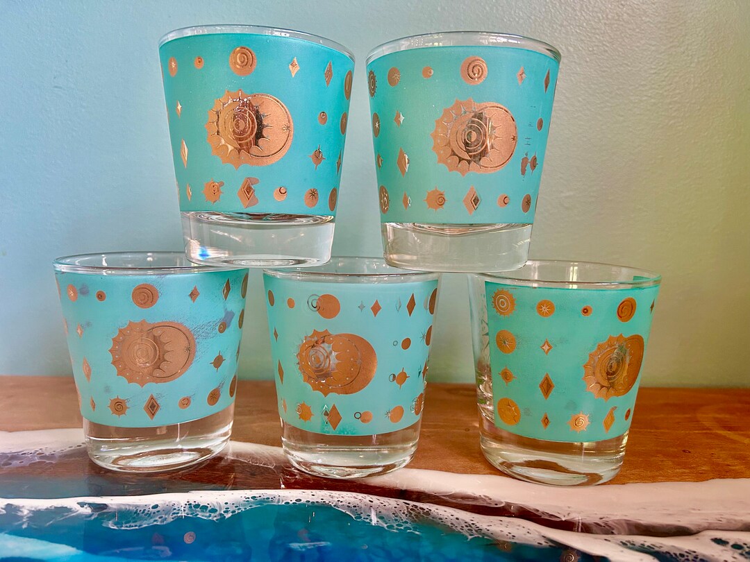 5 Stunning Eclipse Celestial Atomic Fred Press Glasses Mid Century ...