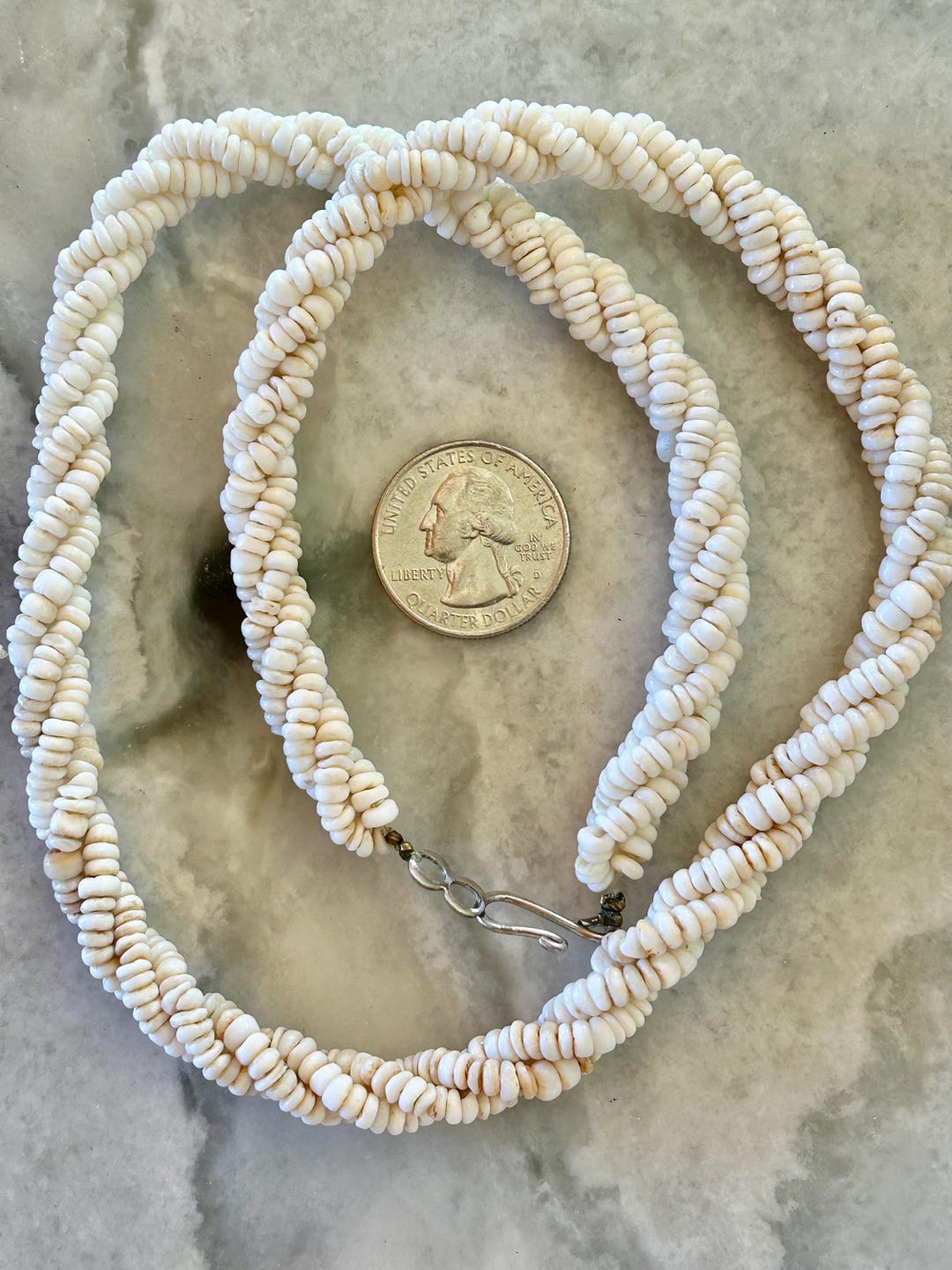 Real Shell Vintage 1970s Puka Rare Necklace Cut Shells Authentic Puka ...