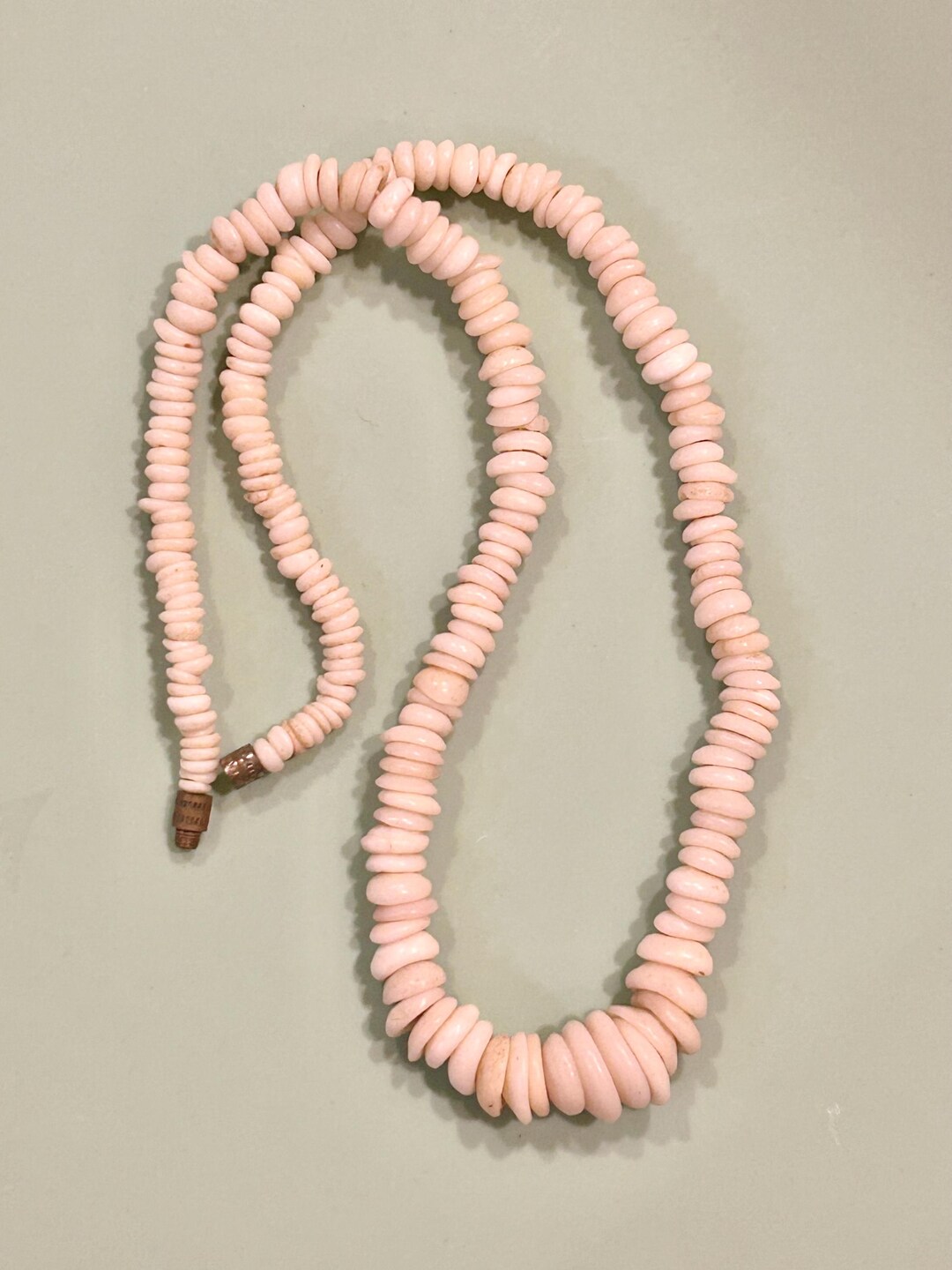 Real Hawaiian PUKA Shell Necklace Not Cut Shells Authentic Chunky Taper ...