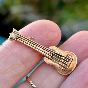 10k Solid Gold Ukulele Pendant: Hawaiian Style Guitar Charm - Etsy