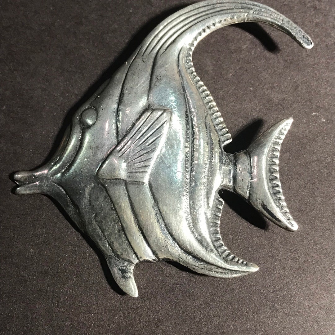 Vintage Hawaiian Signed Ming’s of Honolulu Sterling Angel Fish Brooch ...