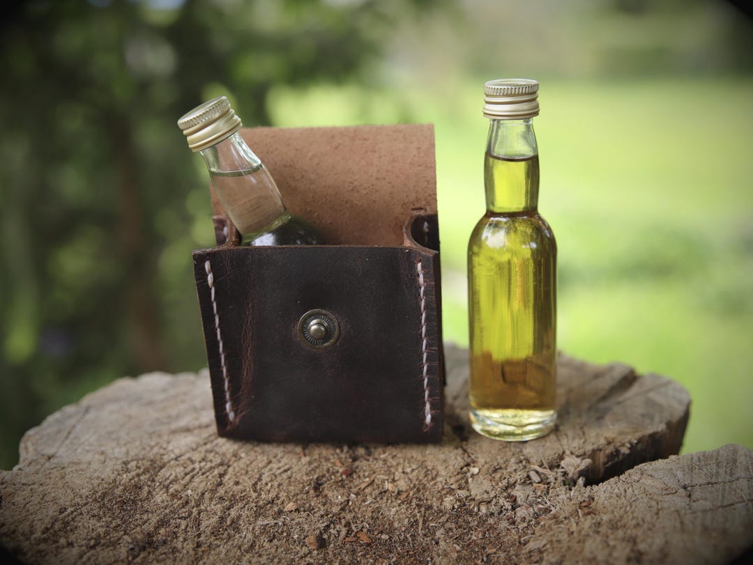 Oil Set for the Outdoor Kitchen With Hand-sewn Leather Bag, Ideal for ...