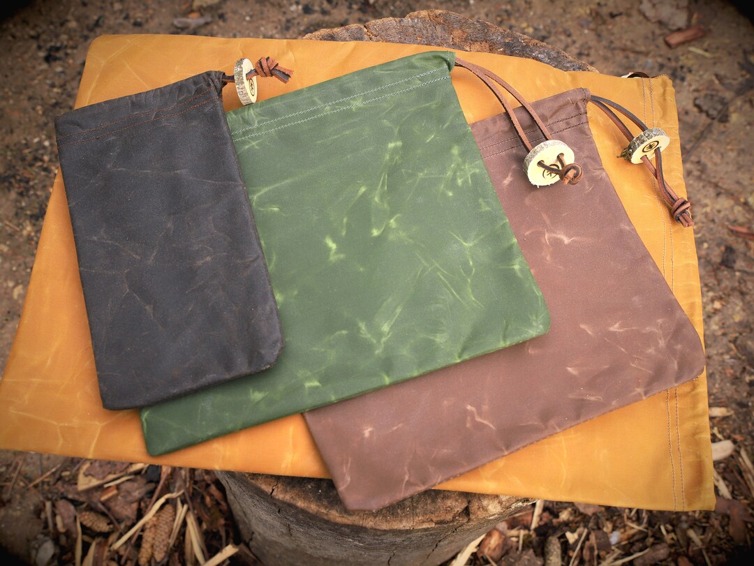 Handcrafted Water-resistant, Oilskin Cotton Canvas Bushcraft Bag With ...