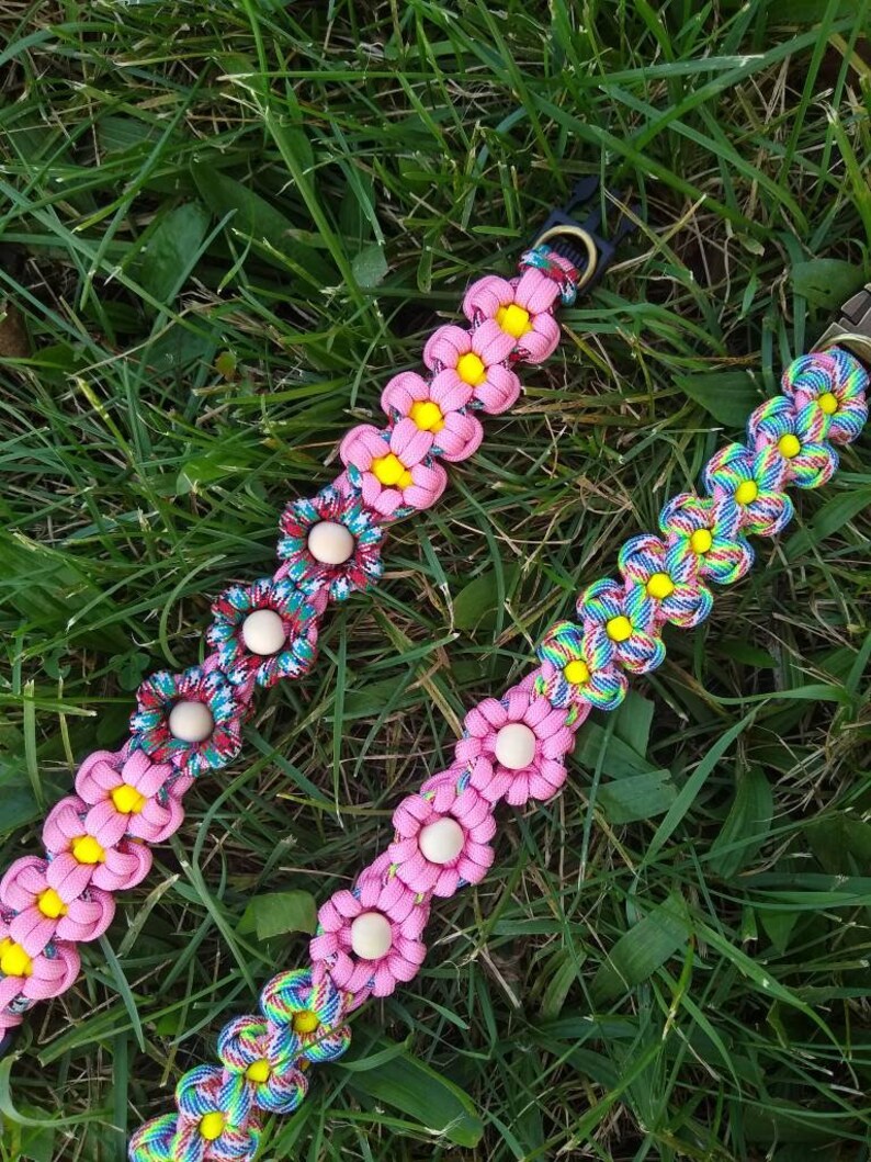 Flower Paracord Collar - Etsy