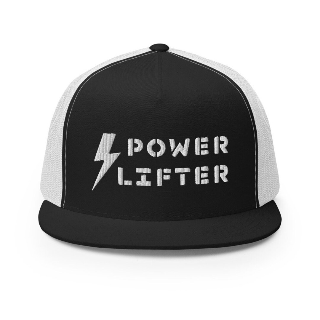 EMBROIDERED POWER LIFTER Gym Trucker Cap - Hat - Etsy