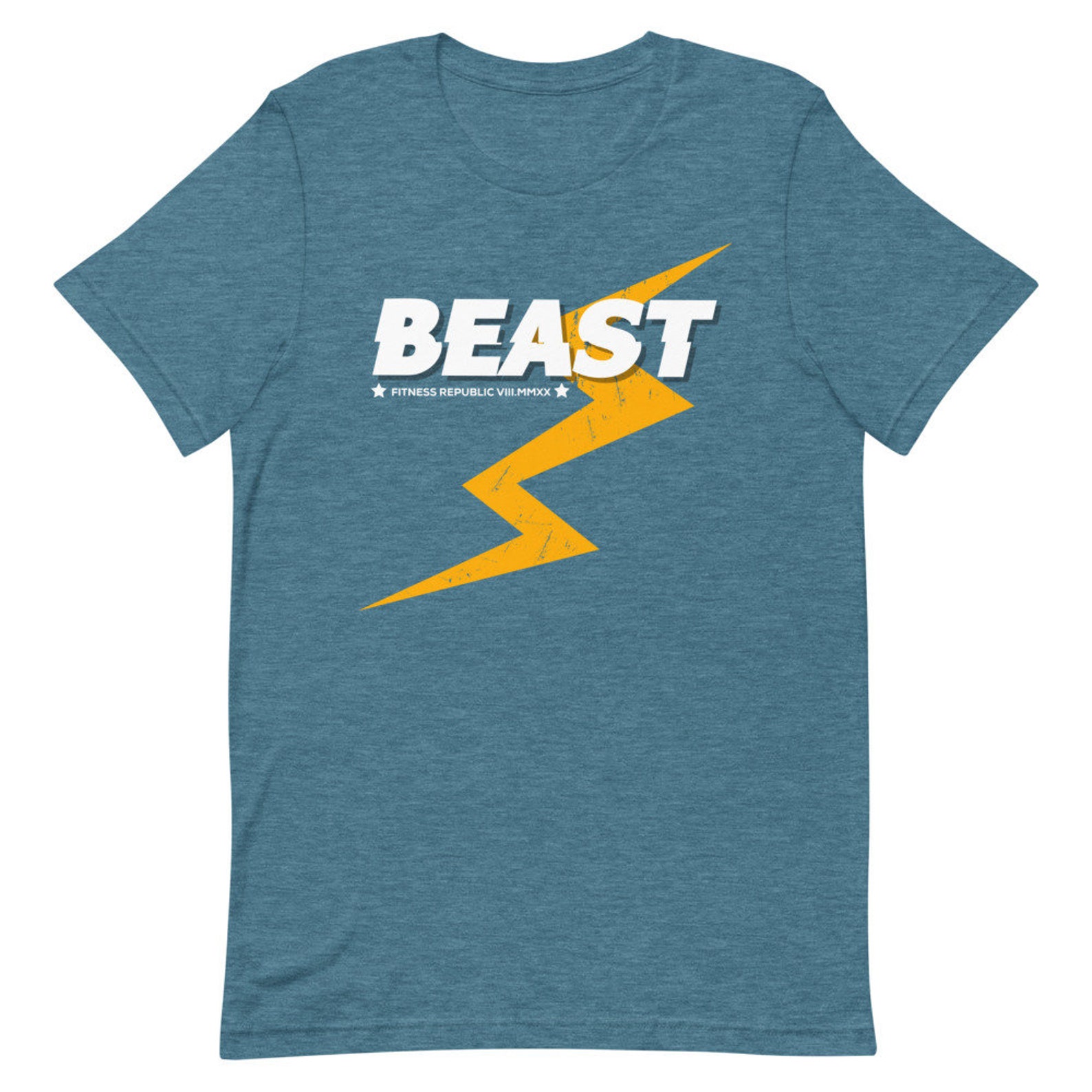 BEAST Gym Athletic Fit T-shirt Fitness Republic - Etsy