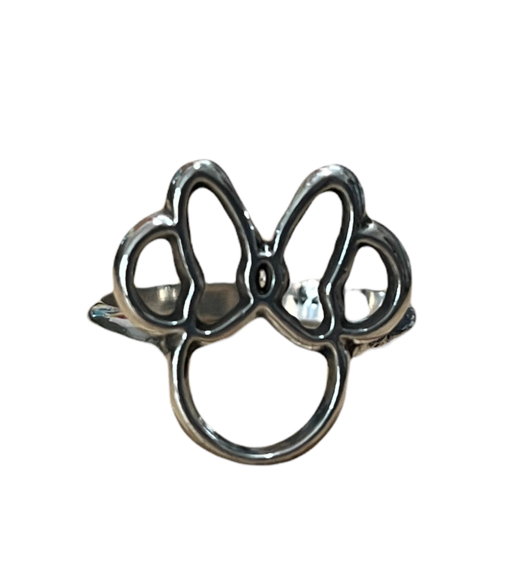 Minnie Mouse Silhouette Inspired Sterling Silver 925. Ring - Etsy