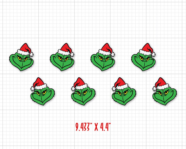 Grinch Face SVG Wrap for Libbey 16oz Can Glass Retro - Etsy