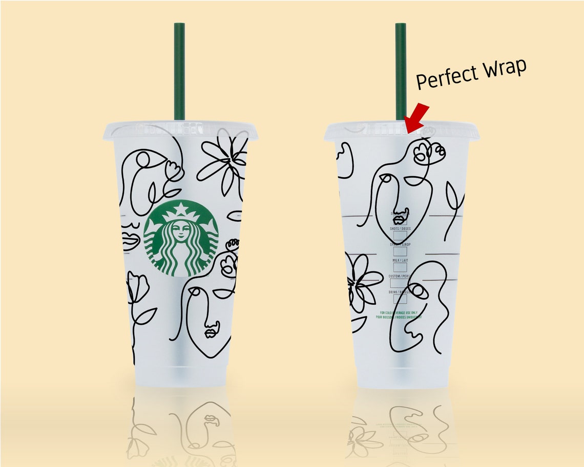 Abstract Face Starbucks Cup Svg Abstract Face Svg Stranger - Etsy