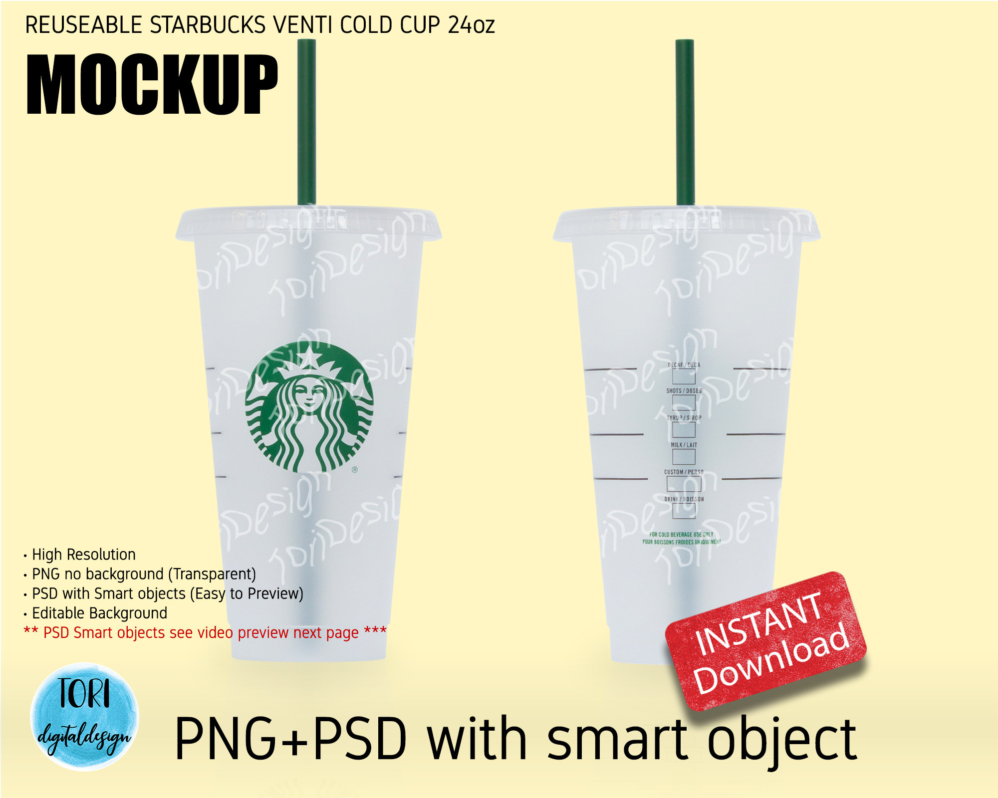 Starbucks Cup Template Psd
