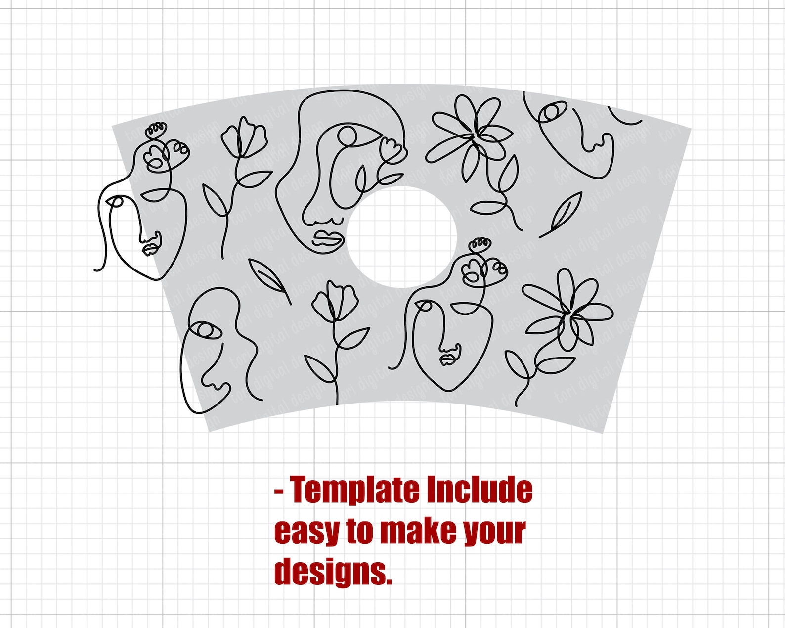 Abstract Face Starbucks Cup Svg Abstract Face Svg Stranger | Etsy