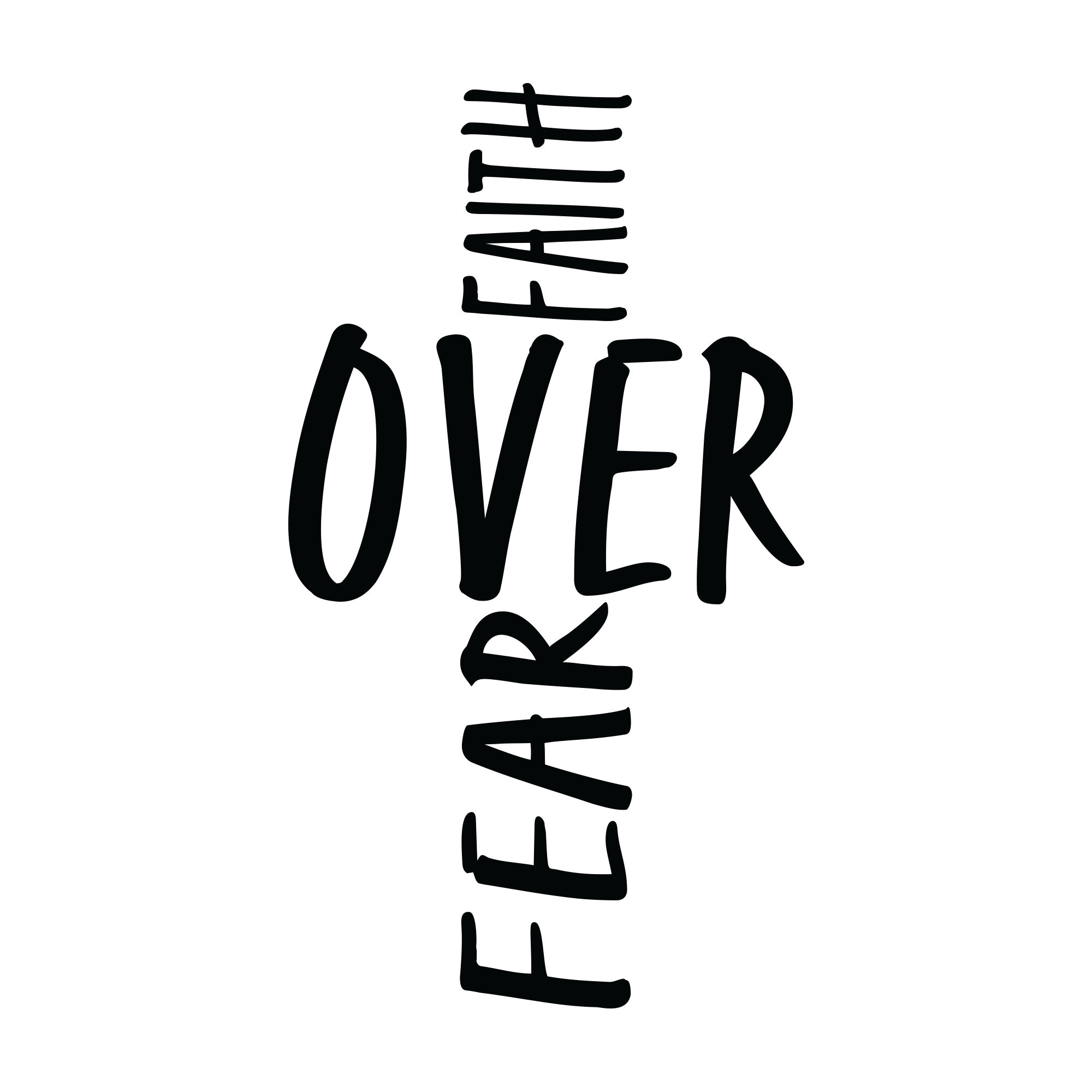 FAITH OVER FEAR Svg Full vector Easy to Cut Silhouette | Etsy