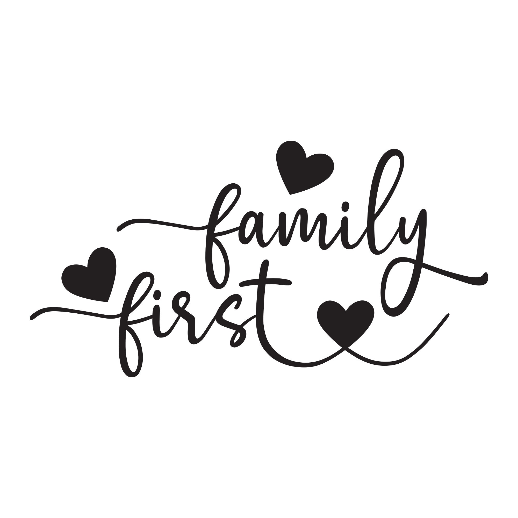 FAMILY FIRST SVG Full Vector Easy to Cut Silhouette | Etsy