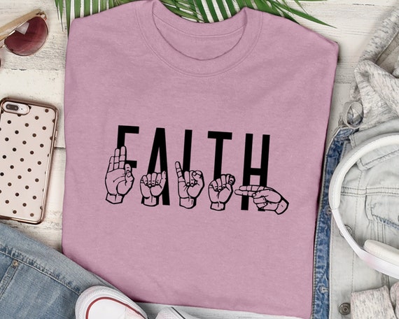 SIGN LANGUAGE Faith ASL Design Svg Full Vector Easy to - Etsy
