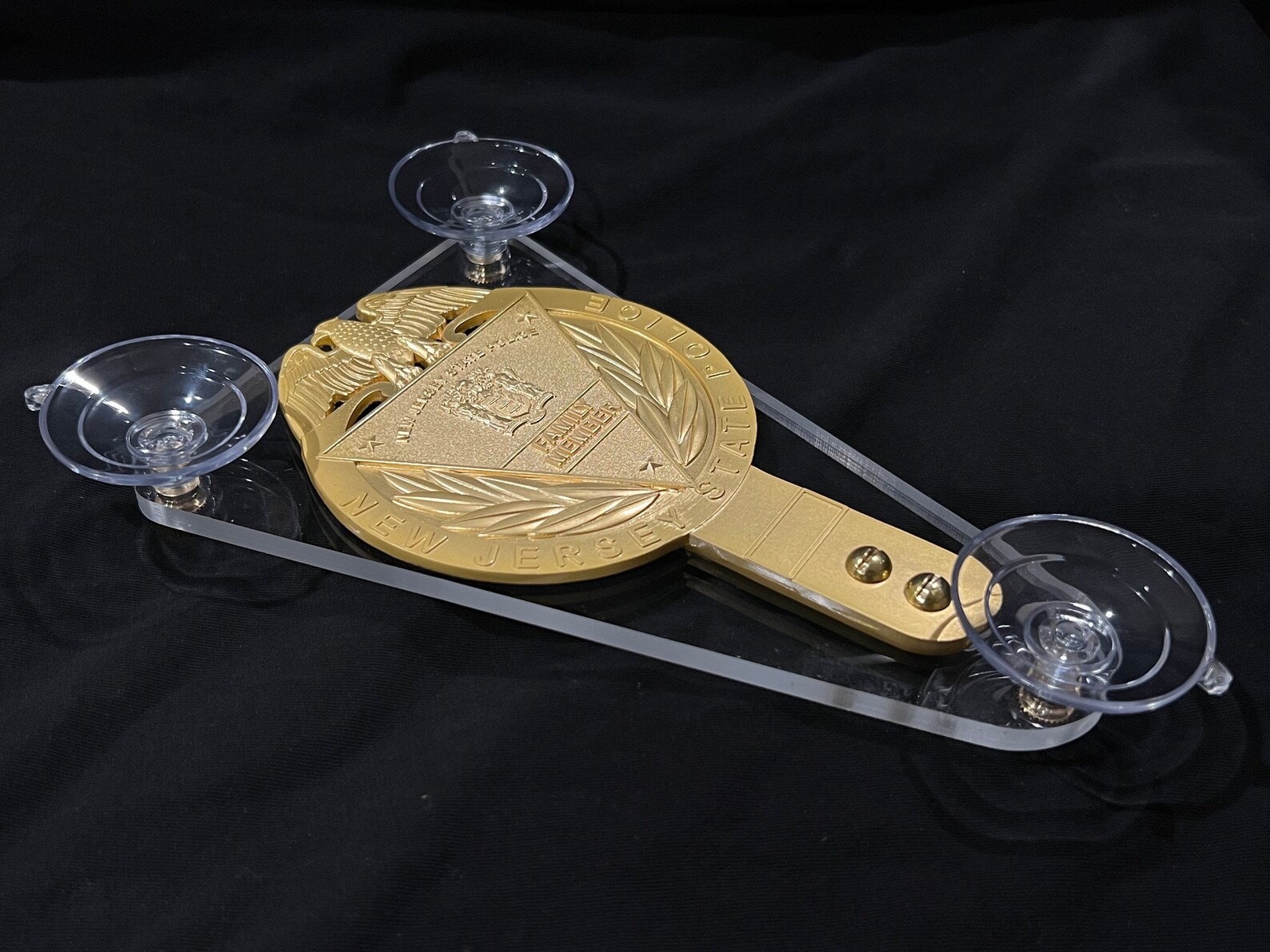 NJ State Police Gold Supporter Family Member Fop Pba Car Window Shield ...