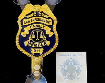 2023 ISLE Police Supporter Family Member Fop Pba Gold Car - Etsy