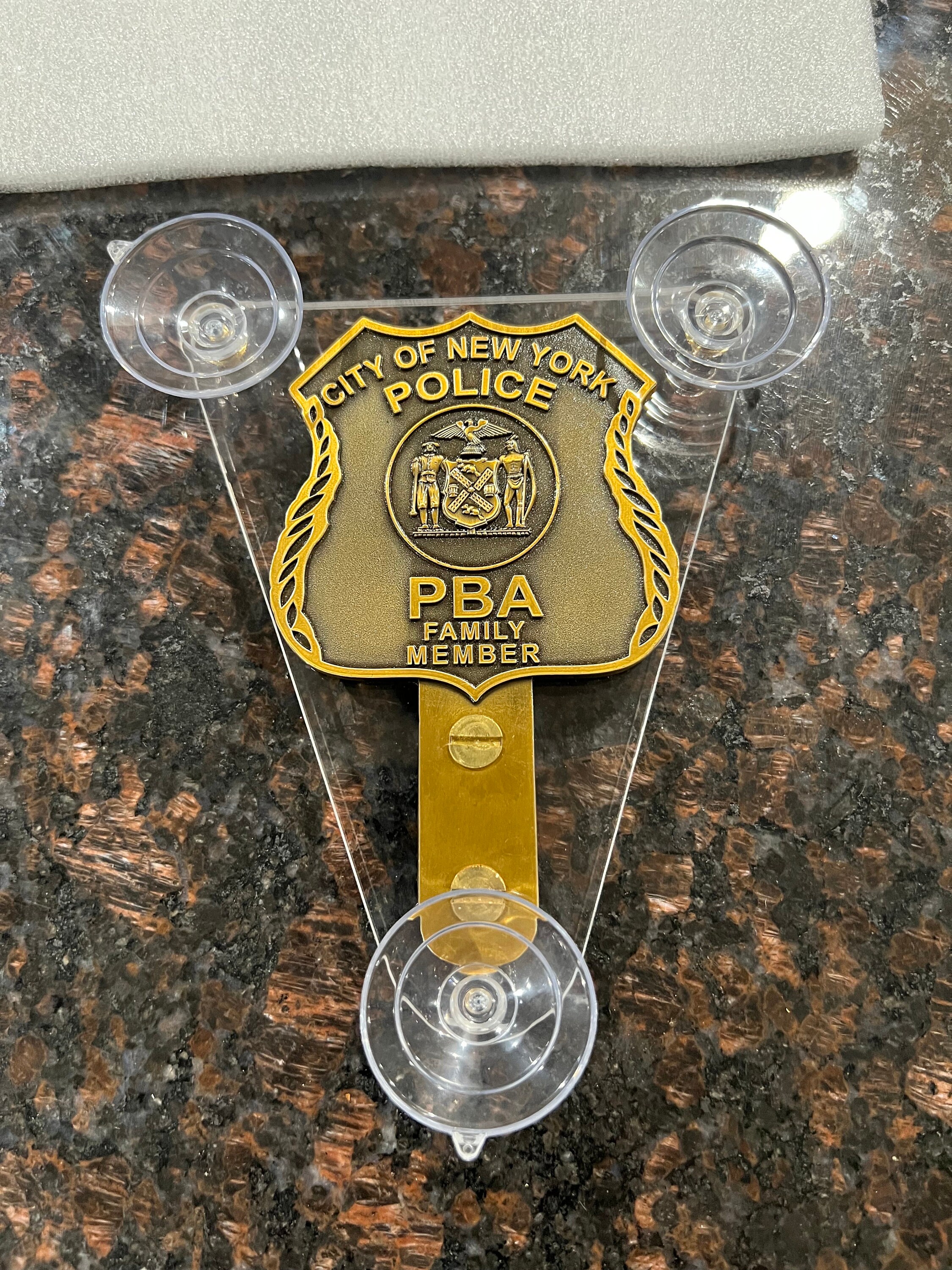 NYPD City of New York Police NYC PBA Family Member Car Window Shield ...