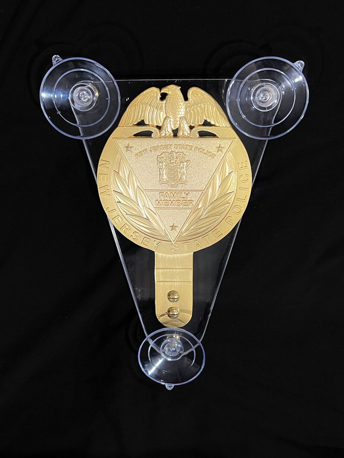 NJ State Police Gold Supporter Family Member Fop Pba Car Window Shield ...