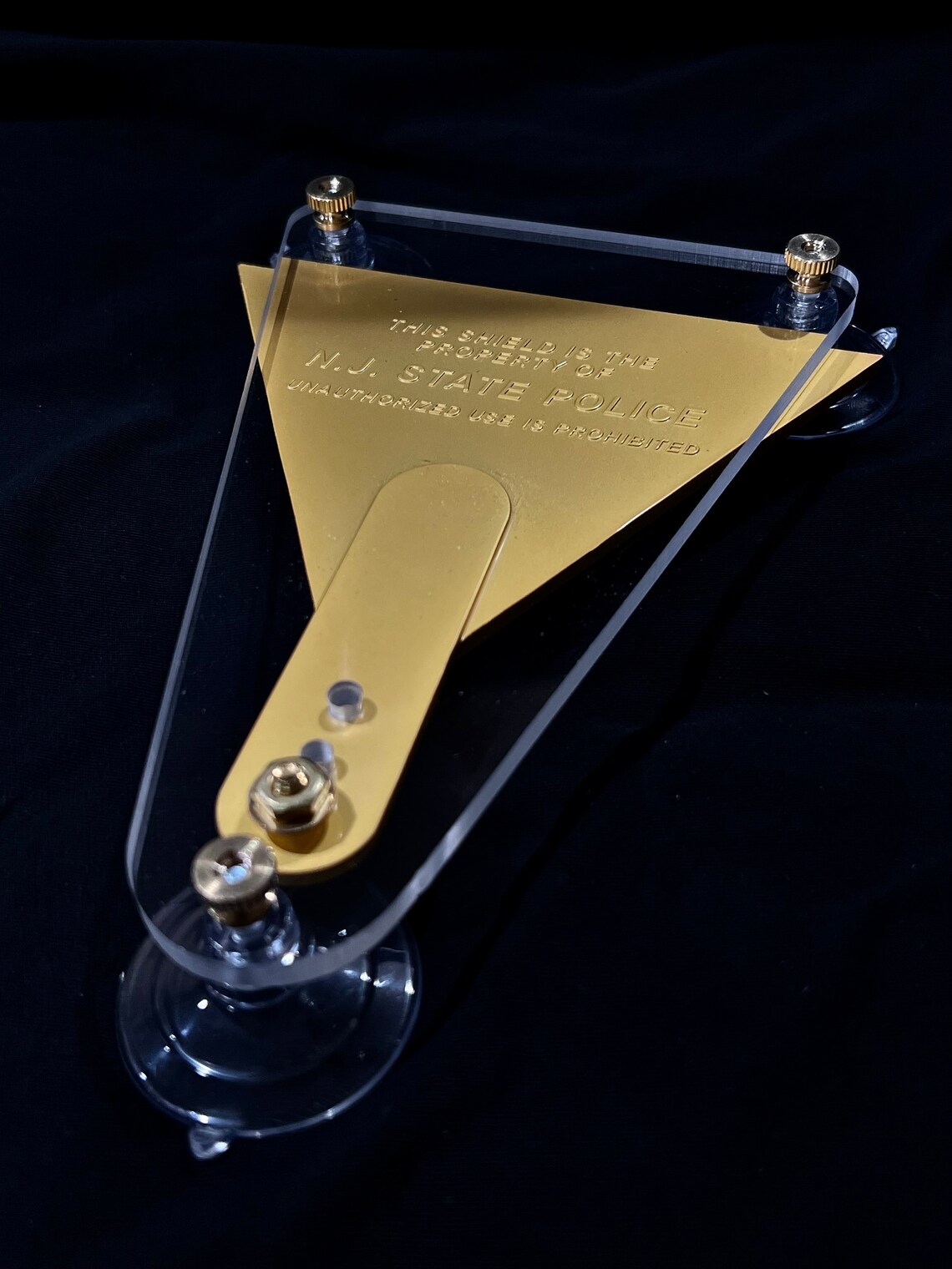 NJ State Police Gold Supporter Family Member Fop Pba Car Window Shield ...