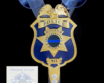 2023 ISLE Police Supporter Family Member Fop Pba Gold Car - Etsy