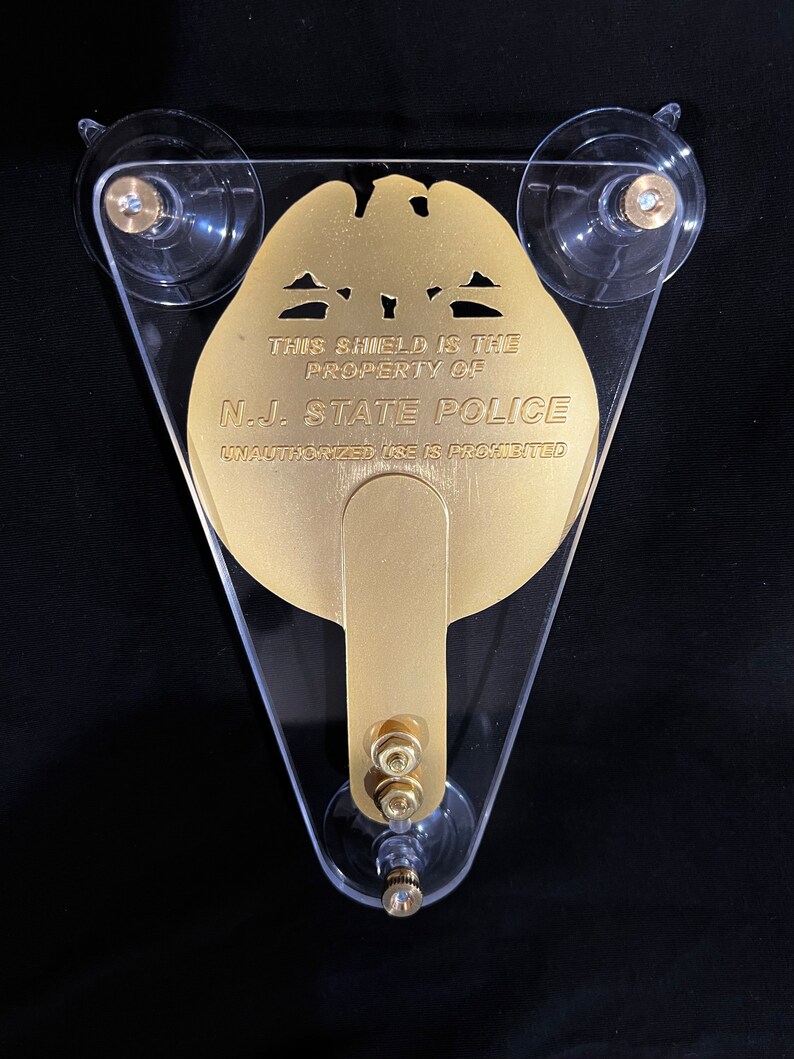 NJ State Police Gold Supporter Family Member Fop Pba Car Window Shield ...