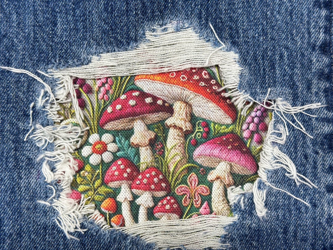 Cottagecore Patch Magical Mushrooms Peek a Boo Patches Iron on for ...