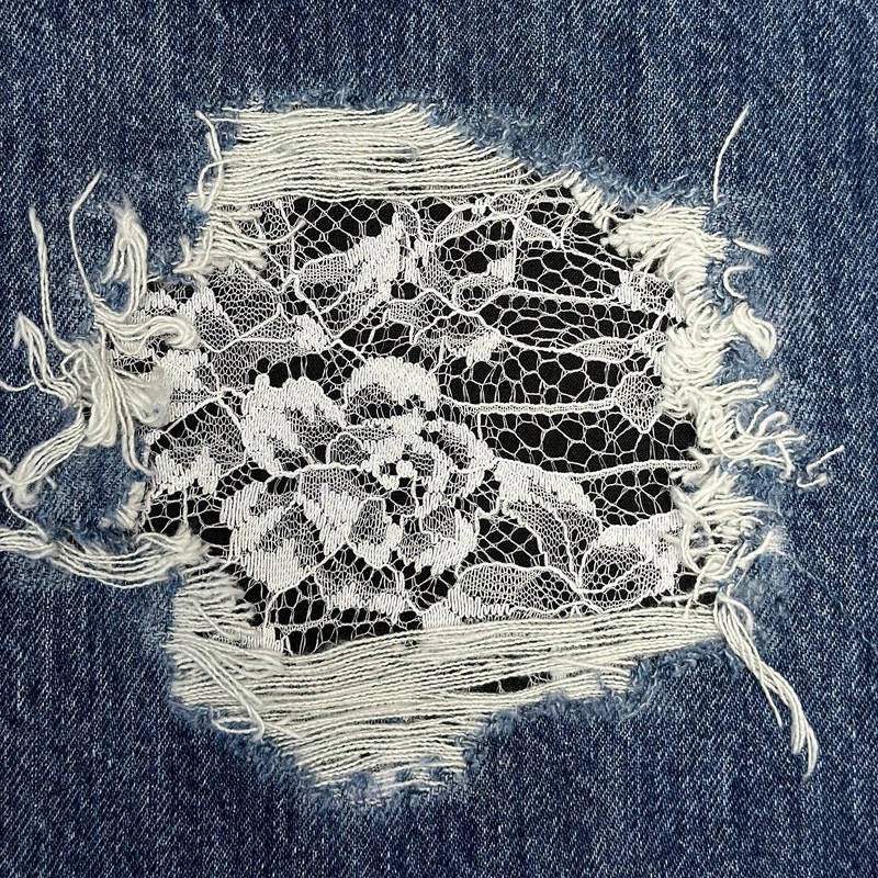 Denim Lace Jacket - Etsy