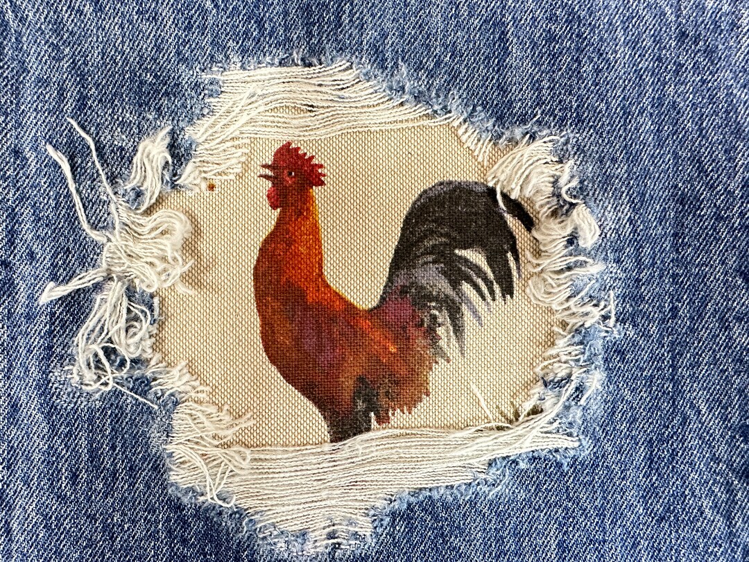 Chicken Lovers Peek a Boo Patches Two Different Chicken Pictures ...