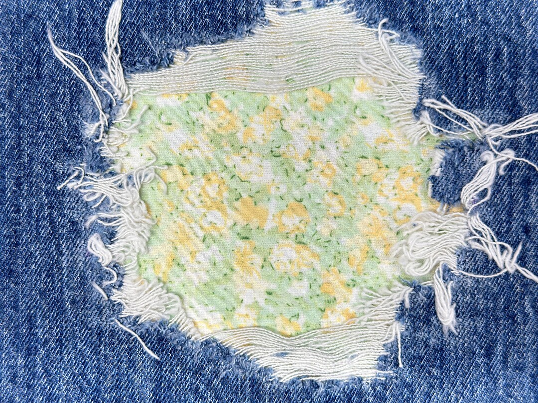 Watercolor Fabric Peek a Boo Patch Iron on Patches for Denim Holes ...